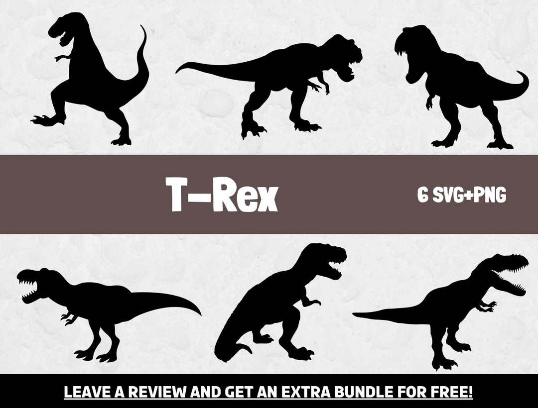 T-rex Svg, SVG Files for Cricut, Dinosaur Silhouette, Jurassic Svg ...