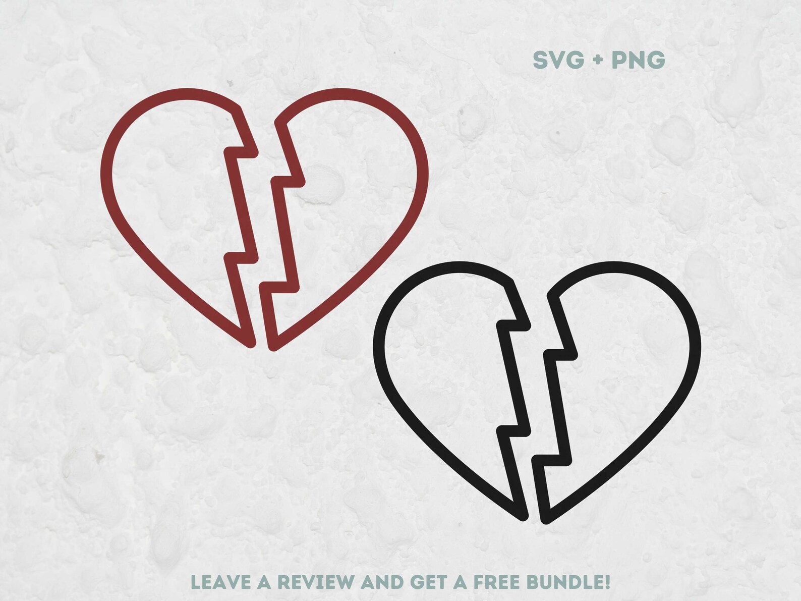 Broken Heart Svg, Svg Files for Cricut, Heart Clipart, Heart Outline ...