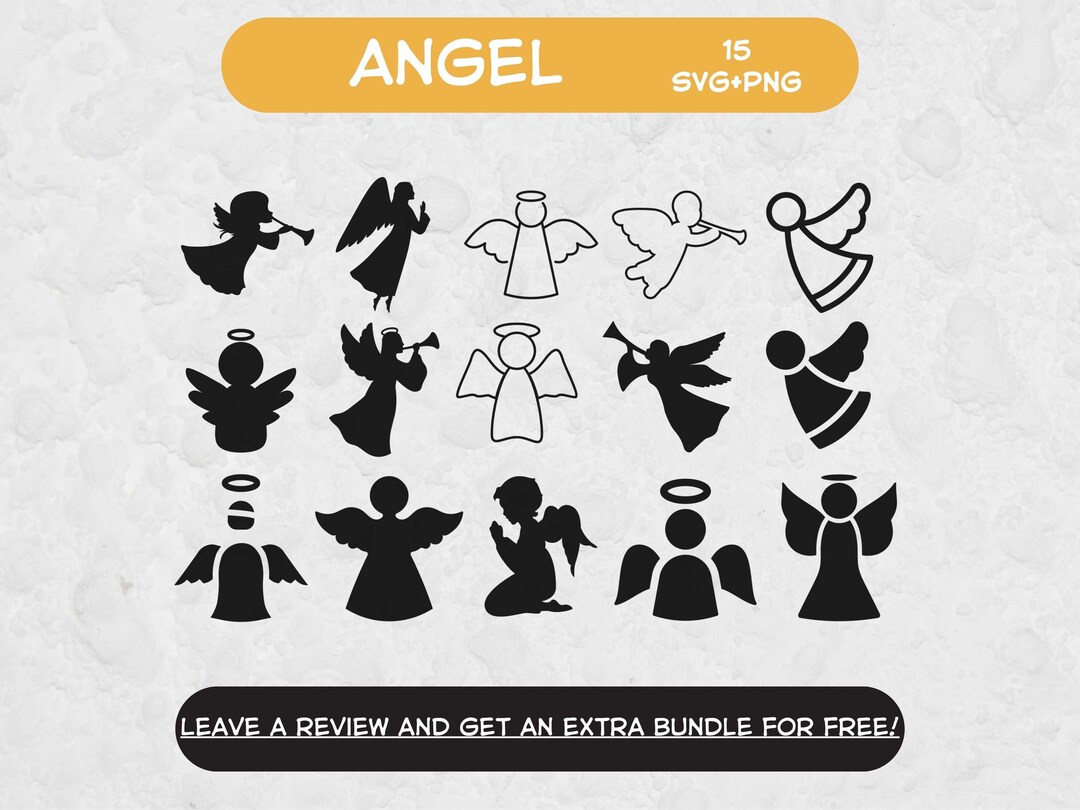 Angel SVG Bundle, SVG Files for Cricut, Angel Clipart, Christmas SVG ...