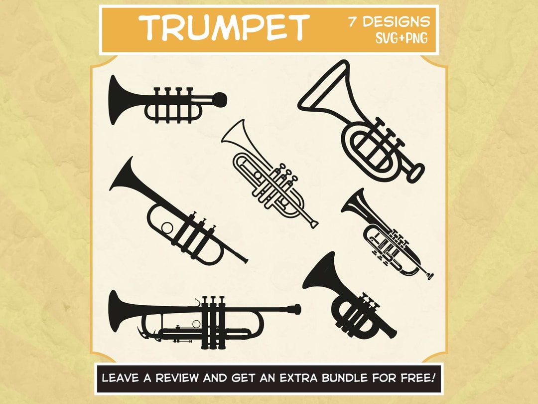 Trumpet SVG Bundle, Svg Files for Cricut, Trumpet Silhouette, Trumpet ...