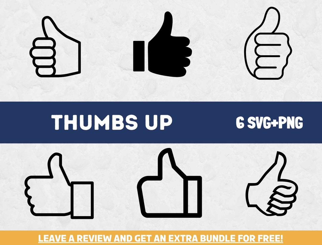Thumbs up SVG Cut File, SVG Files for Cricut, Thumb Clipart, Hand ...