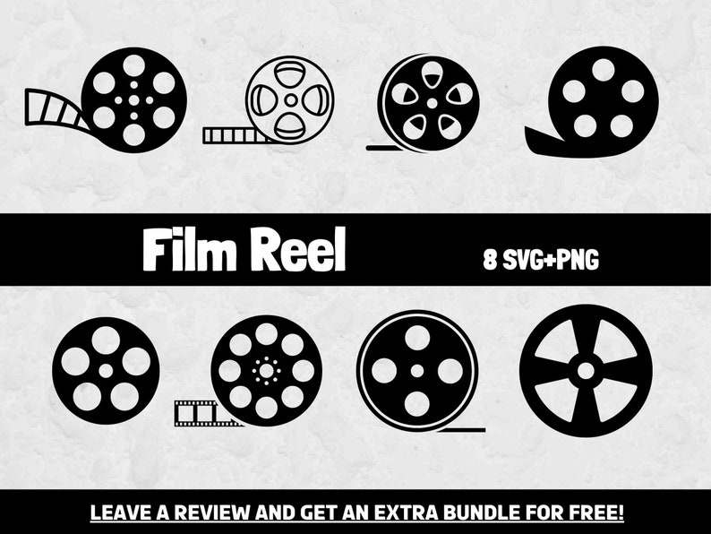 Film Reel SVG Bundle, SVG Files for Cricut, Movie Clipart, Movie SVG ...