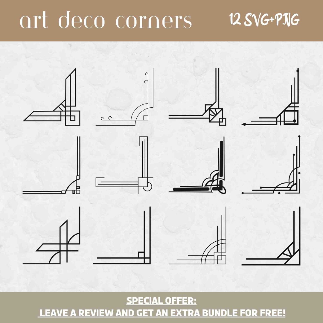 Art Deco SVG Bundle, SVG Files for Cricut, Art Deco Cut File, Art Deco ...