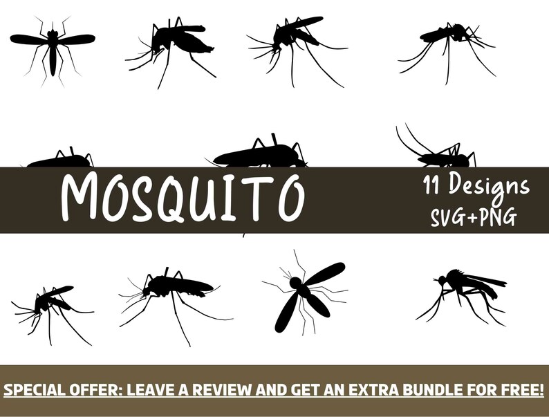 Mosquito Svg Bundle Svg Files for Cricut Insect Svg - Etsy