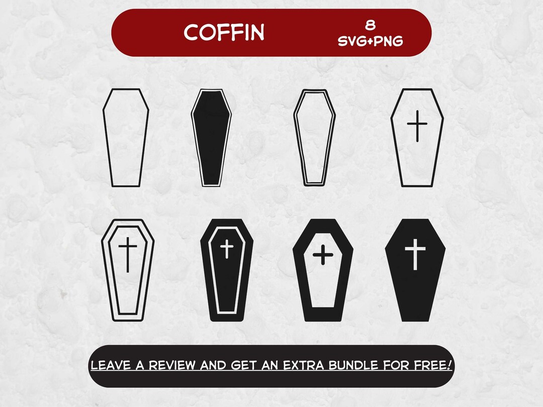 Coffin Svg, Svg Files for Cricut, Halloween Clipart, Death SVG, Coffin ...
