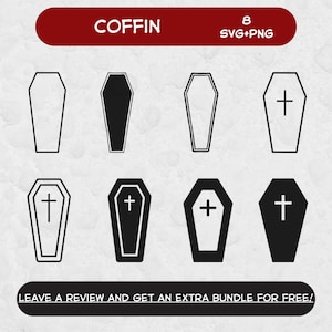 Coffin Svg, Svg Files for Cricut, Halloween Clipart, Death SVG, Coffin ...