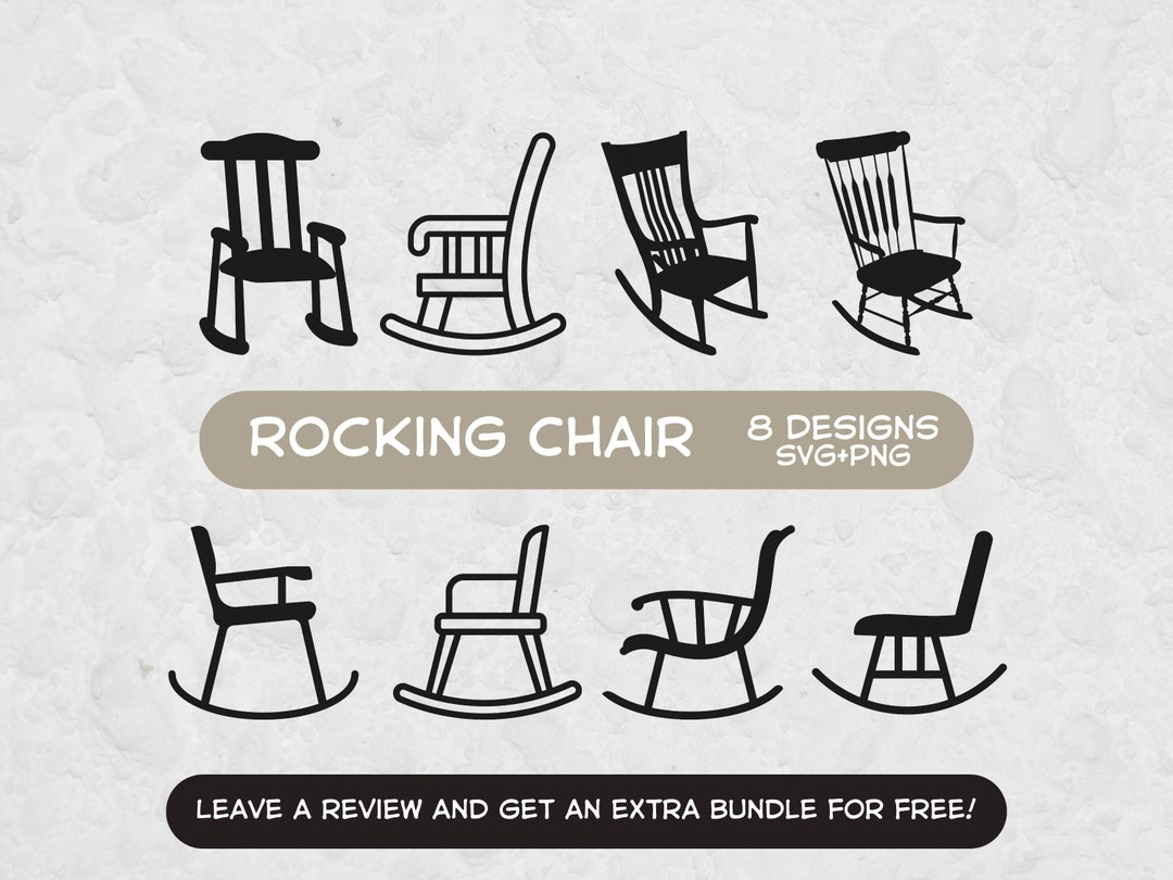 Rocking Chair Svg, SVG Files for Cricut, Chair SVG, Furniture Svg ...
