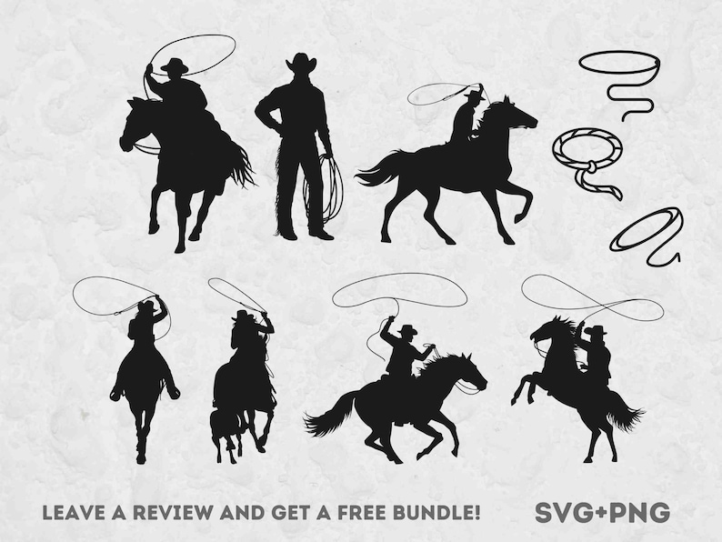 Western SVG Lasso Svg Western Clipart Cowboy SVG Svg Files - Etsy