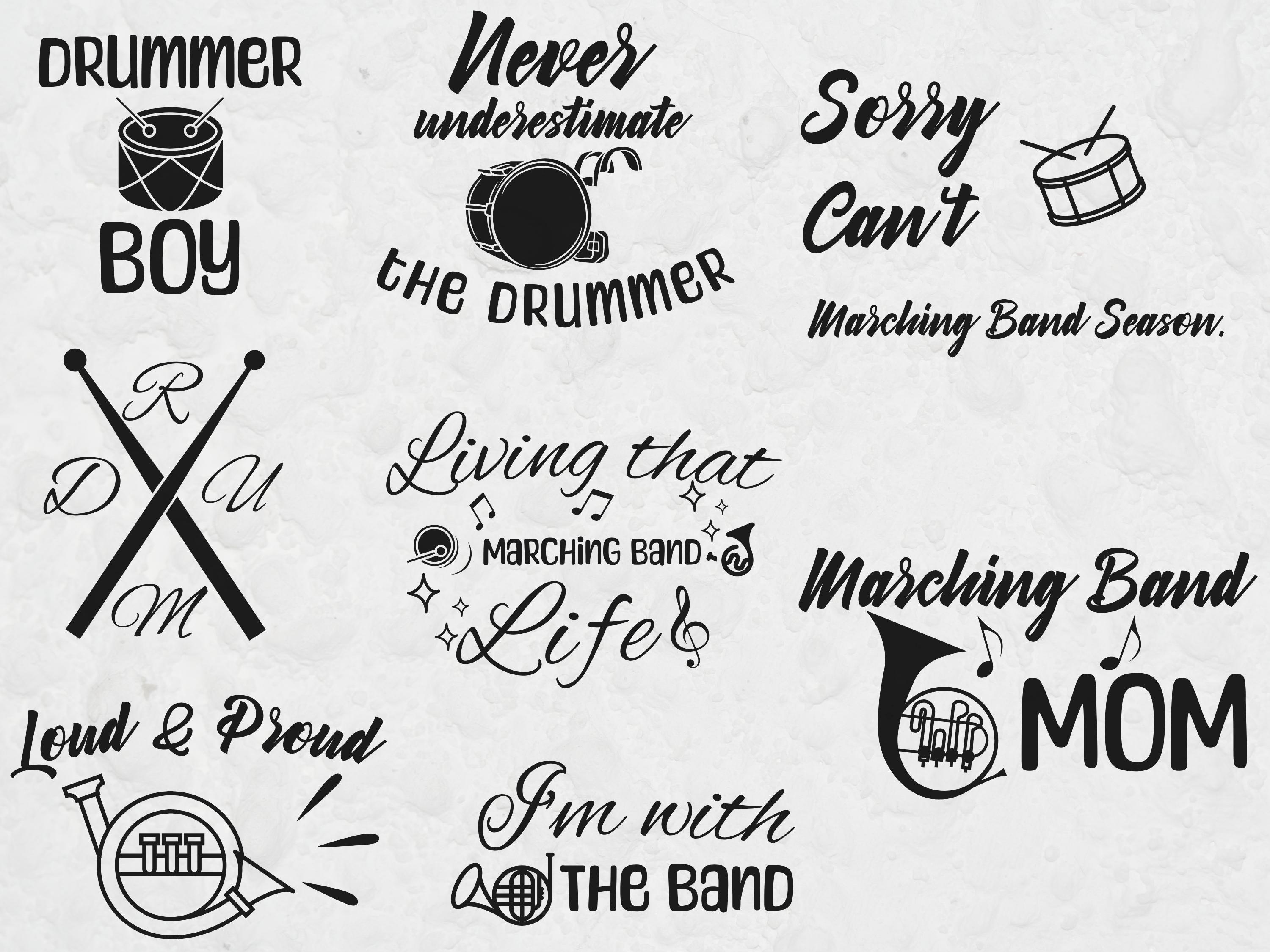 Marching Band Quotes SVG, Marching Band Cut Files, Music Lover, Svg ...