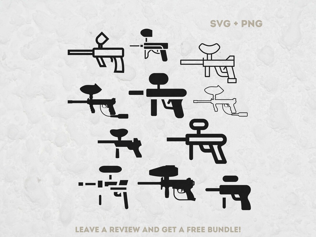 Paintball Gun Svg Bundle, SVG Files for Cricut, Paintball Clipart ...