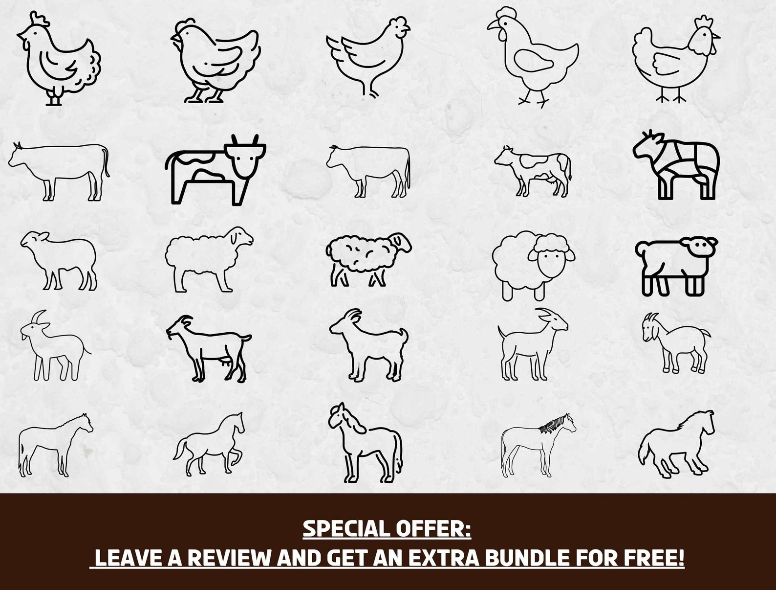 Farm Animal SVG Bundle, Svg Files for Cricut, Farm Svg, Farm Animal ...