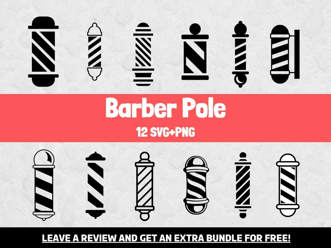 Barber Pole SVG Bundle, SVG Files for Cricut, Barber Shop Svg, Barber ...
