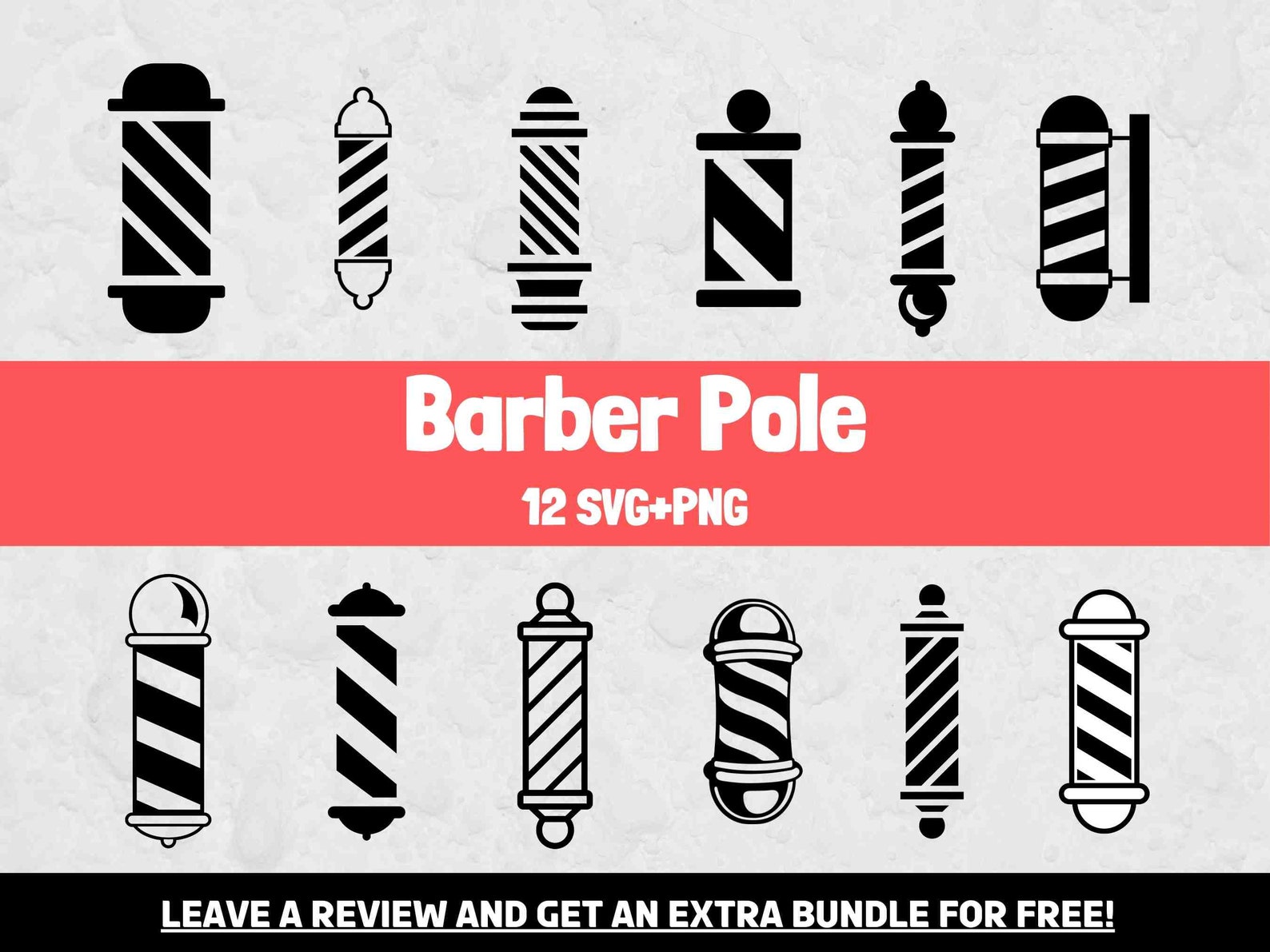 Barber Pole SVG Bundle SVG Files for Cricut Barber Shop Svg - Etsy