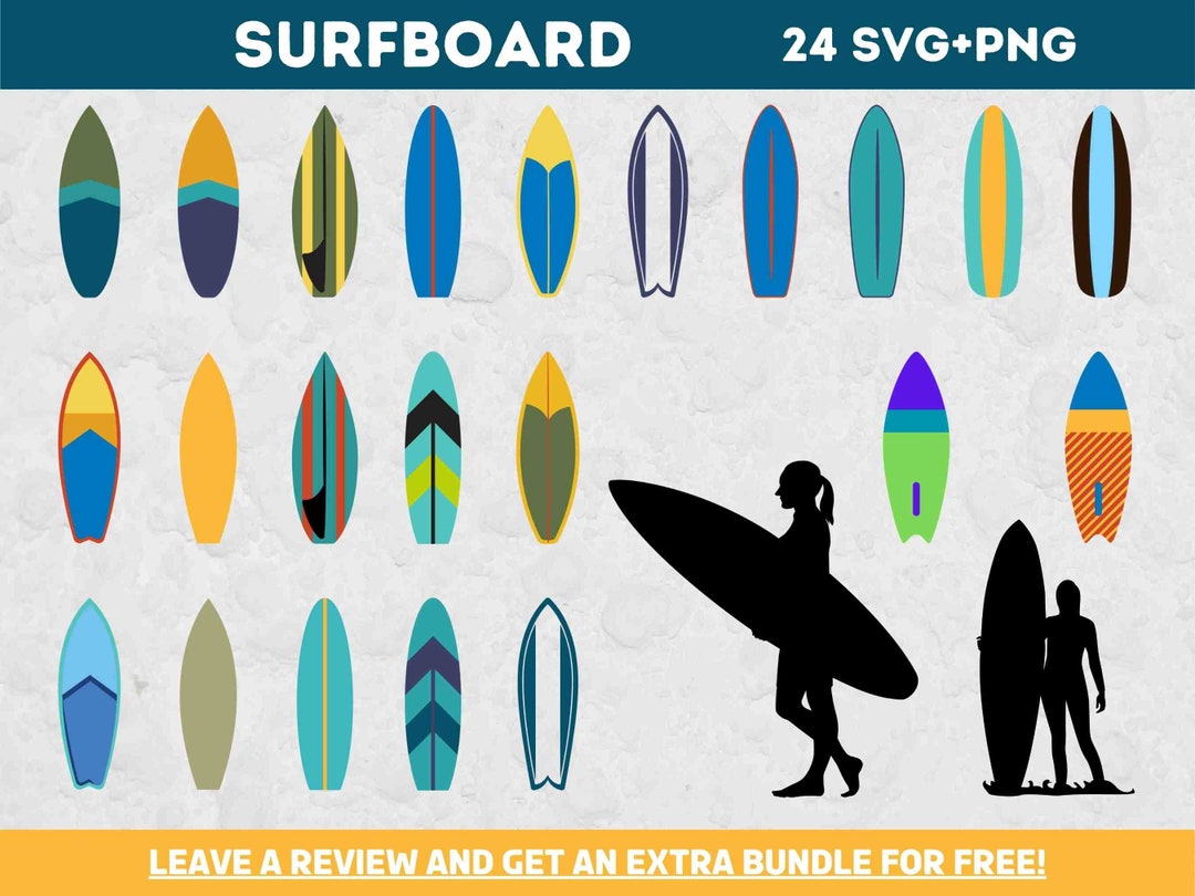 Surfboard Svg, SVG Files for Cricut, Surfing Clipart, Surfboard Clipart ...