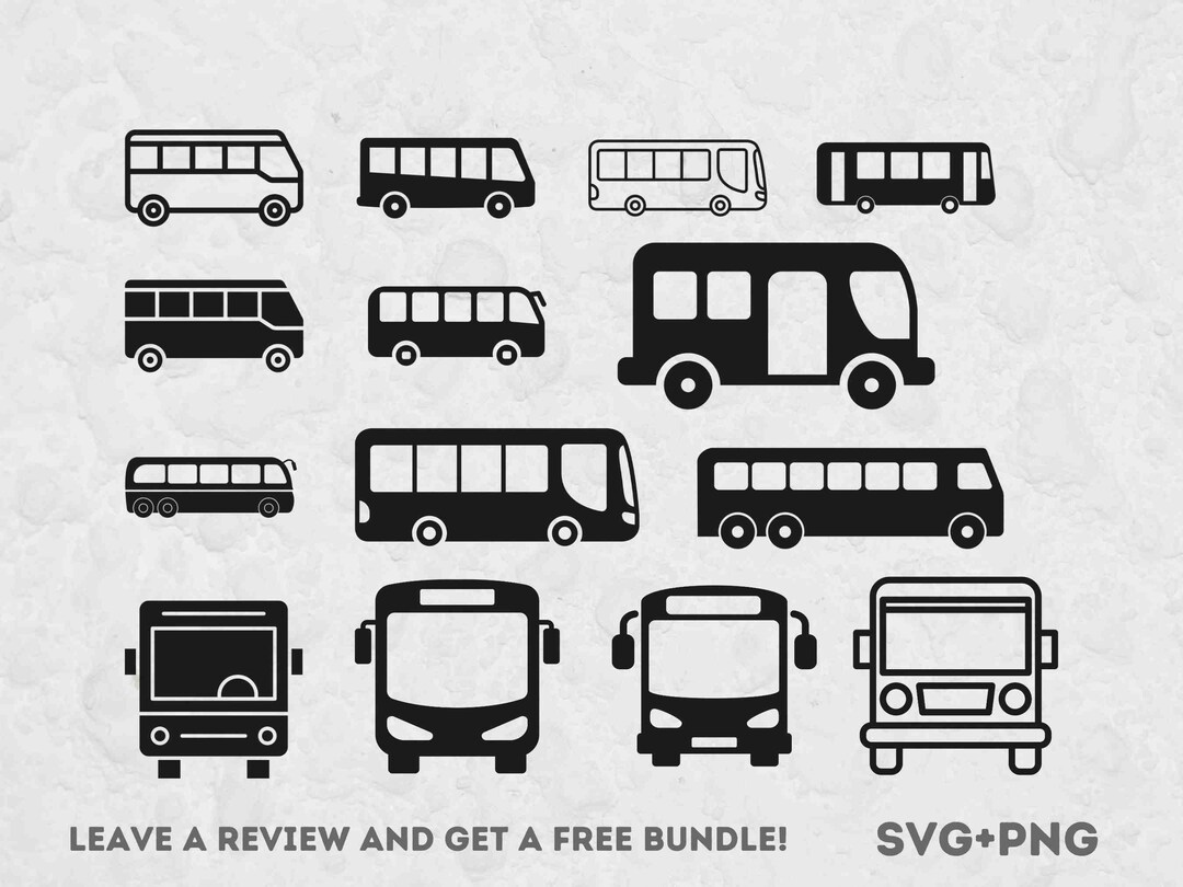 Bus SVG, Svg Files for Cricut, Bus Clipart, Bus Cut File, Transport ...