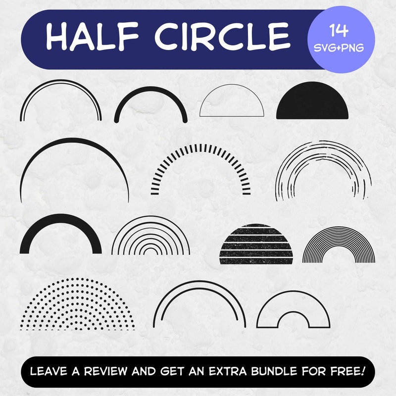 Half Circle Svg - Etsy