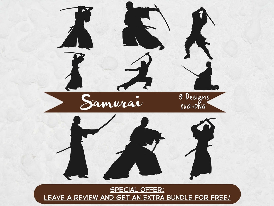 Samurai Silhouette SVG, SVG Files for Cricut, Samurai Clipart, Samurai ...