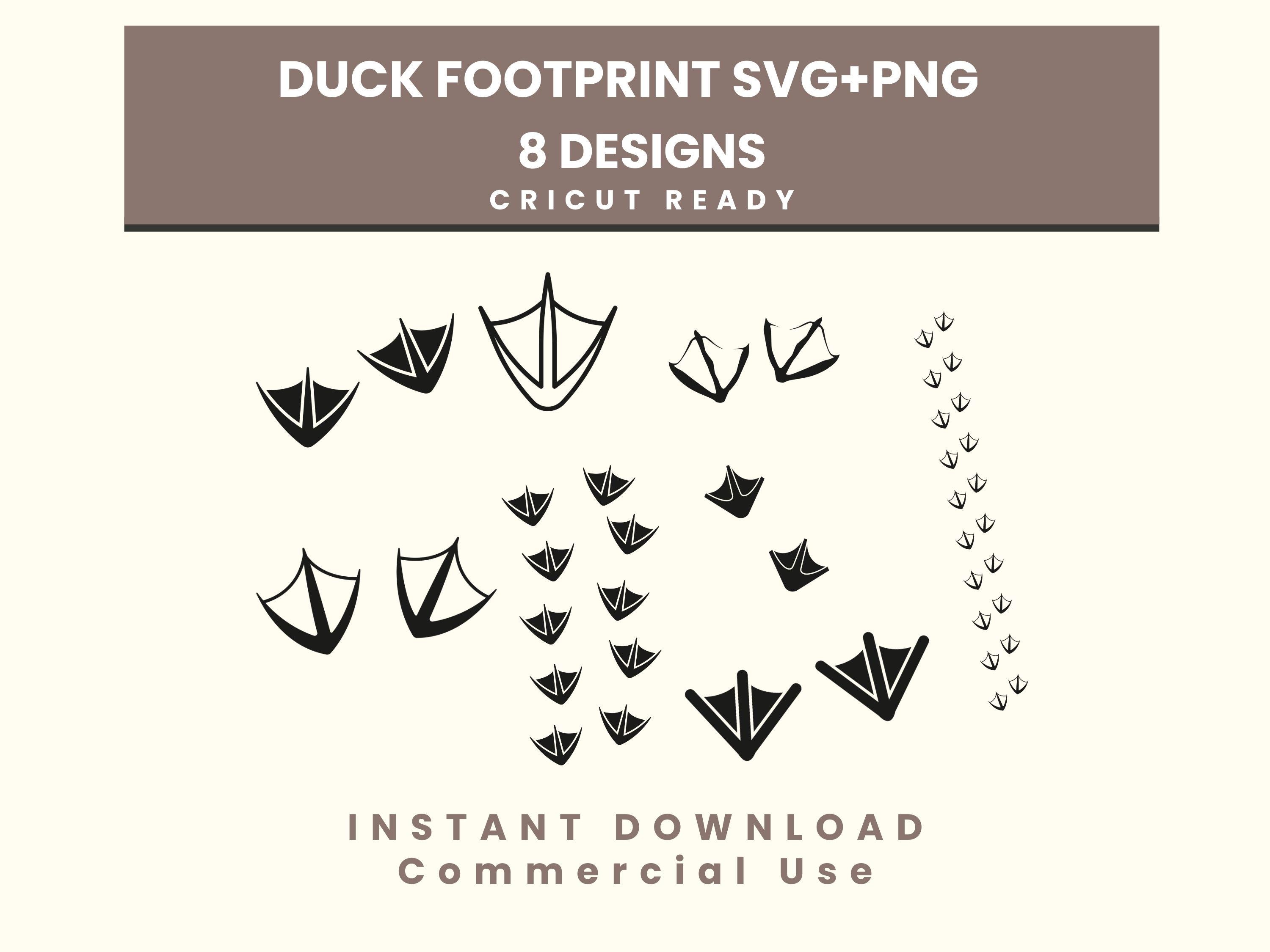 Duck Footprint SVG Bundle, Duck Track SVG, Bird Footprint, Animal ...