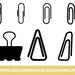 Paperclip SVG Bundle, Paperclip Cut Files, Paperclip Clipart, Office ...