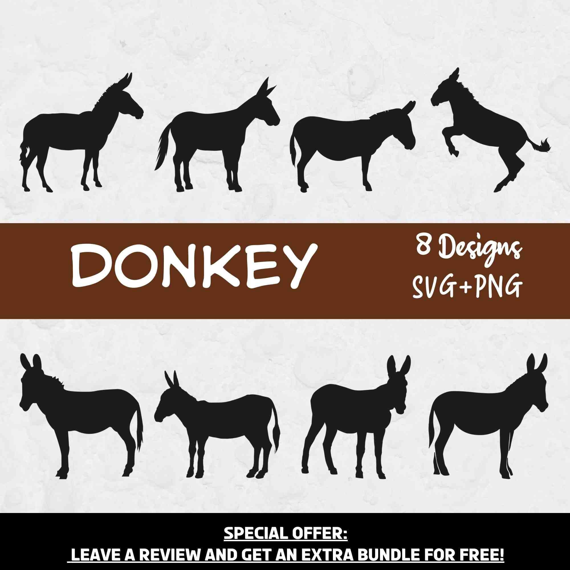 Donkey Svg Bundle Donkey Vector Donkey Cut Files Farm - Etsy