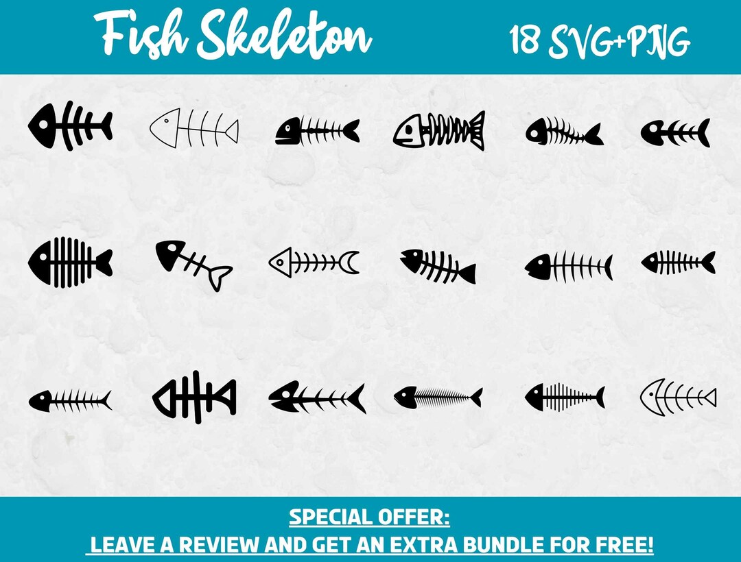 Fish Skeleton Svg, Svg Files for Cricut, Nautical Svg, Dead Fish Svg ...