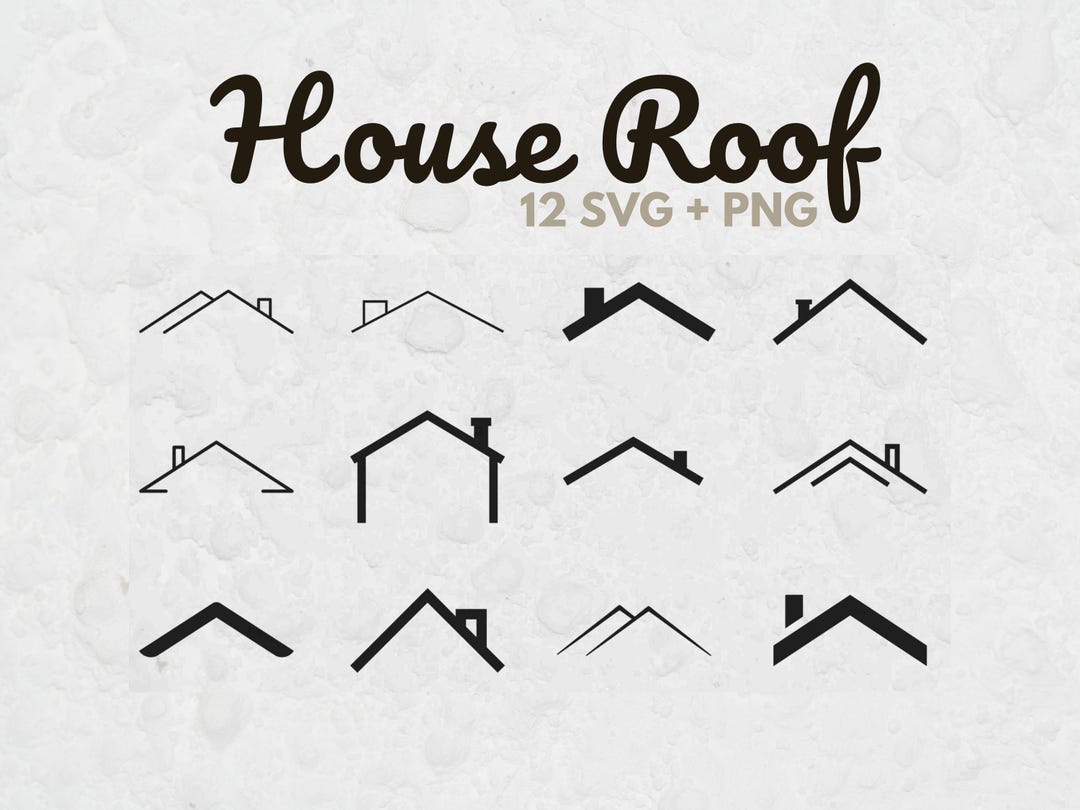 House Roof SVG Bundle, Real Estate Logo SVG, Realtor Branding, Roof ...