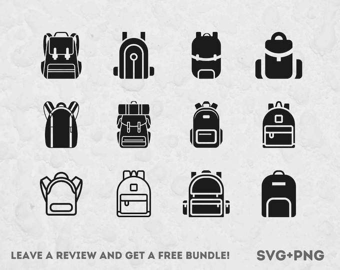 Backpack SVG Bundle, SVG Files for Cricut, Luggage Svg, Backpack ...