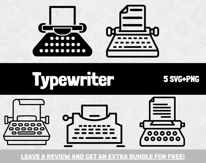 Typewriter SVG, SVG Files for Cricut, Typewriter Clipart Image, Writing ...