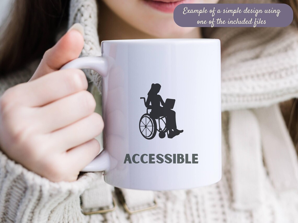 Wheelchair SVG Bundle, Wheelchair Silhouette SVG, Disability Clipart ...