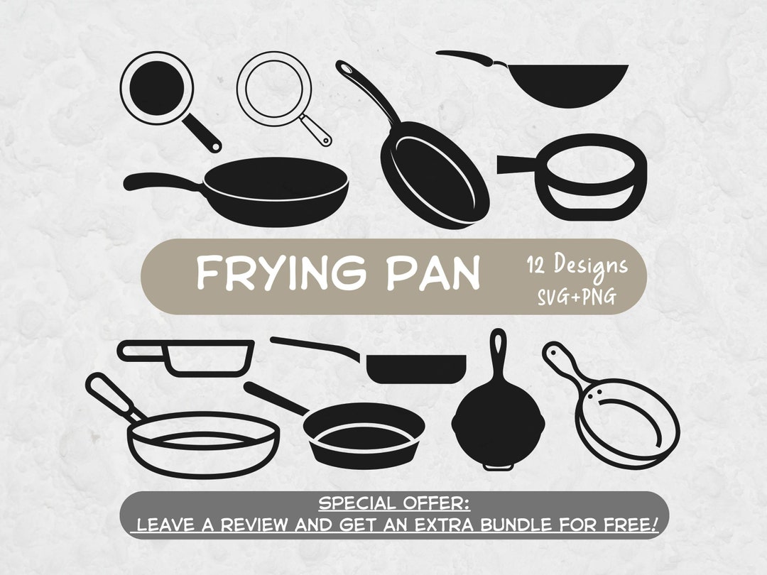 Frying Pan SVG Bundle, SVG Files for Cricut, Kitchen Svg, Cooking SVG ...