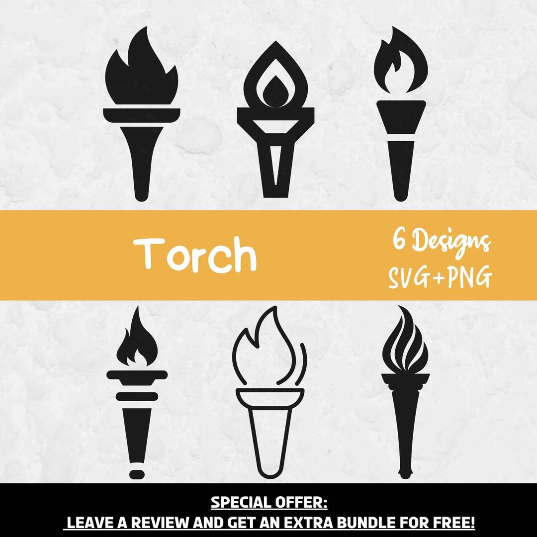 Torch SVG Bundle, SVG Files for Cricut, Light Clipart, Lights SVG ...