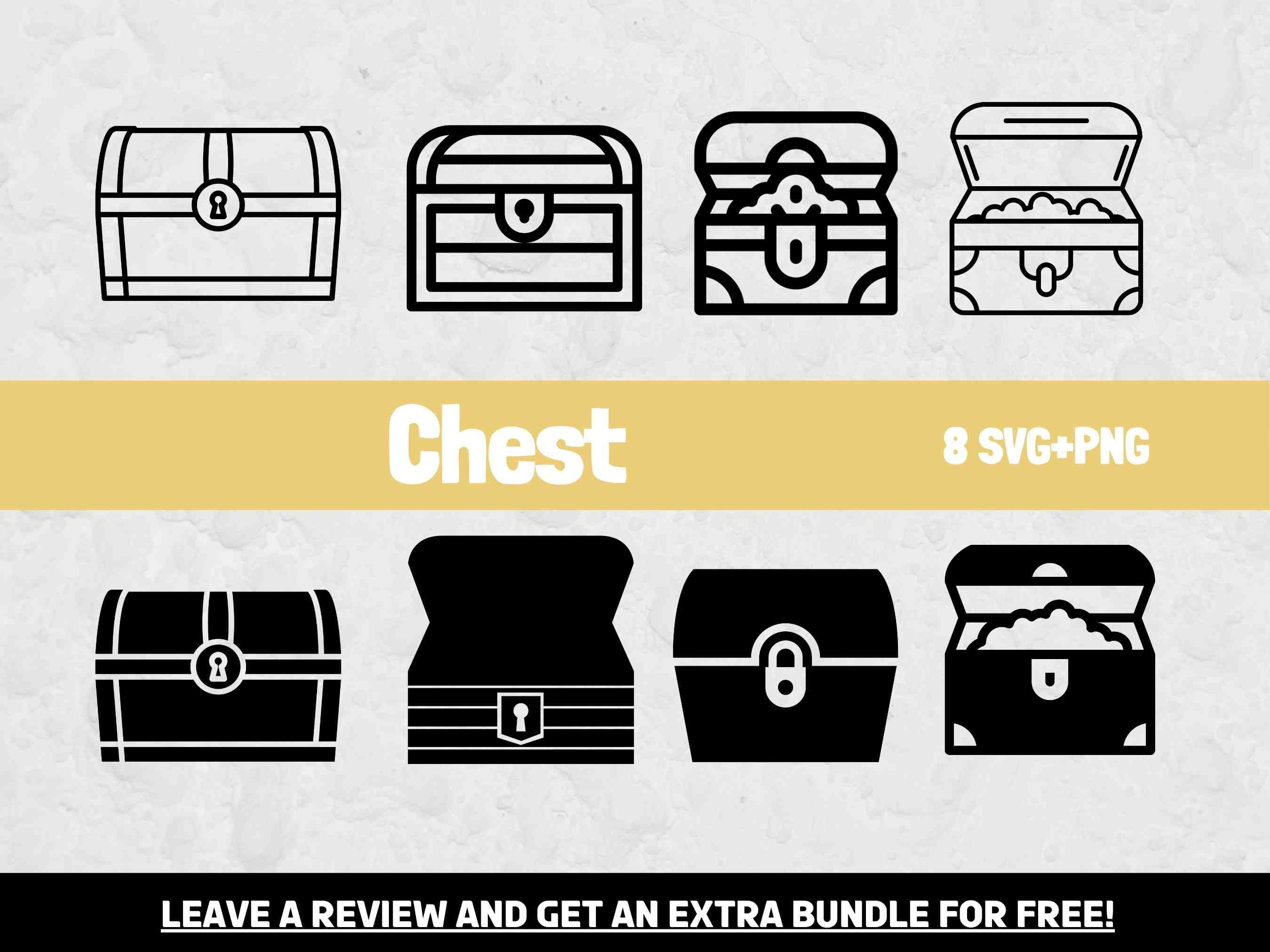Cofre SVG Treasure Chest Svg Clipart pirata Archivos SVG - Etsy México
