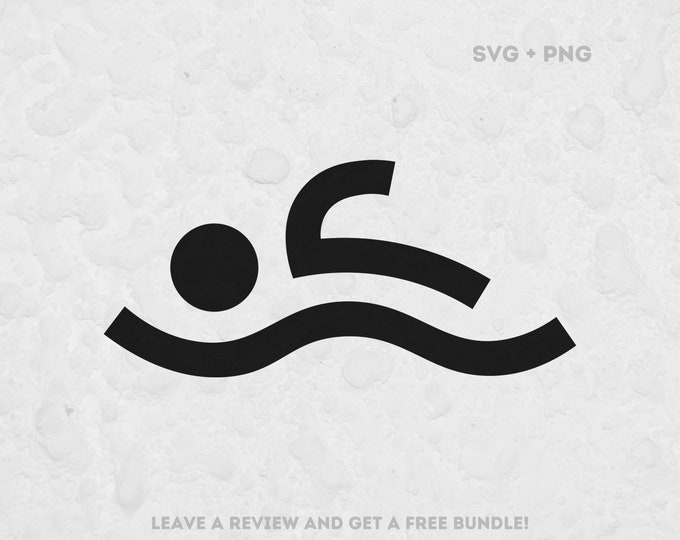Swimmer Icon Svg Cut File, SVG Files for Cricut, Beach Cut File, Swim ...