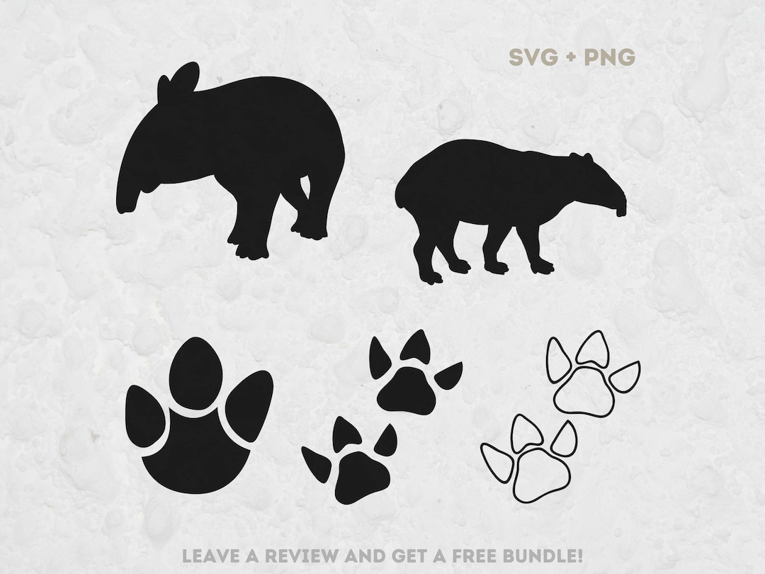 Tapir Svg, Svg Files for Cricut, Animal Clipart, Tapir Clipart, Tapir ...