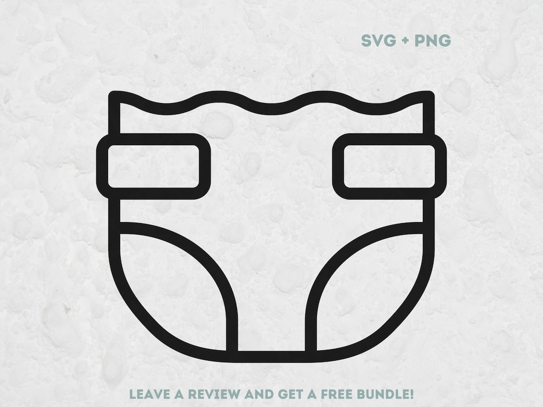 Diaper Outline Svg, Svg Files for Cricut, Baby SVG, Baby Clipart ...