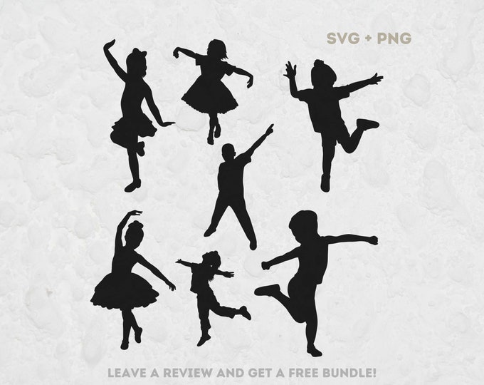 Dancing Children Svg Bundle, SVG Files for Cricut, Dance Silhouette ...