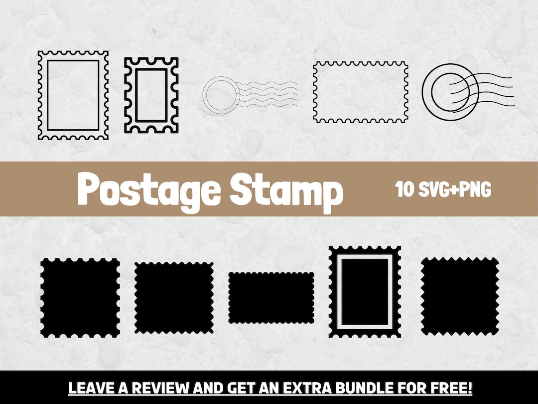 Postage Stamp SVG, SVG Files for Cricut, Mail Clipart, Stamp Clipart ...
