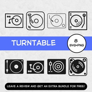 Diskjockey SVG, Svg Files for Cricut, Turntable Svg, Music Clipart, DJ ...