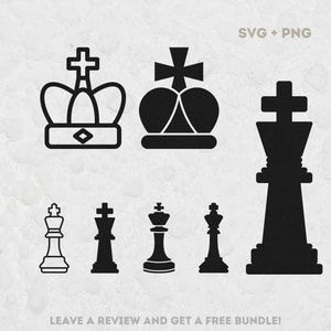 Chess King SVG, Svg Files for Cricut, Chess Svg, Chess Piece SVG, Chess ...