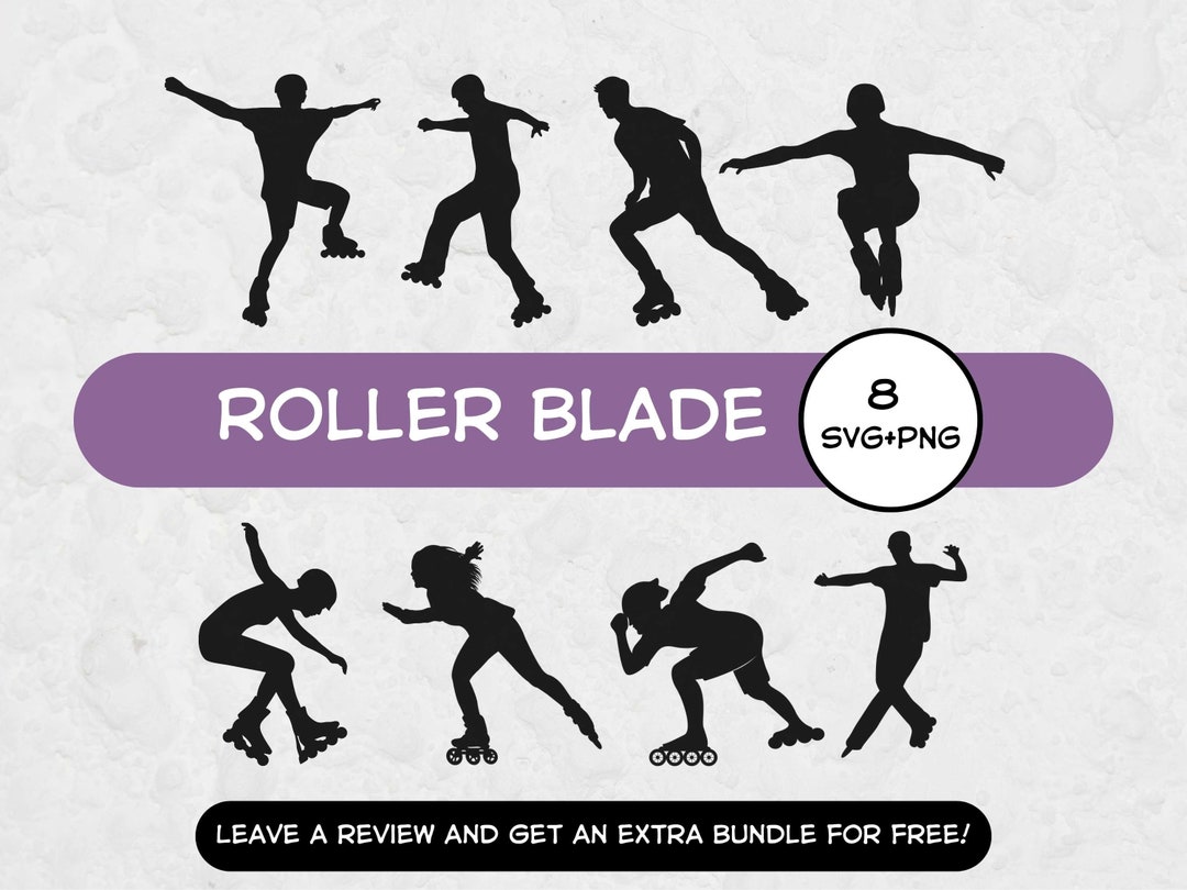 Rollerblade Silhouette Svg, SVG Files for Cricut, Rollerblade Clipart ...