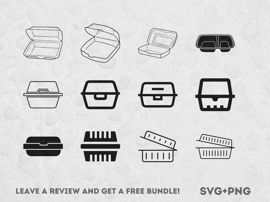 Food Box SVG, SVG Files for Cricut, Take-away Clipart, Food Container ...