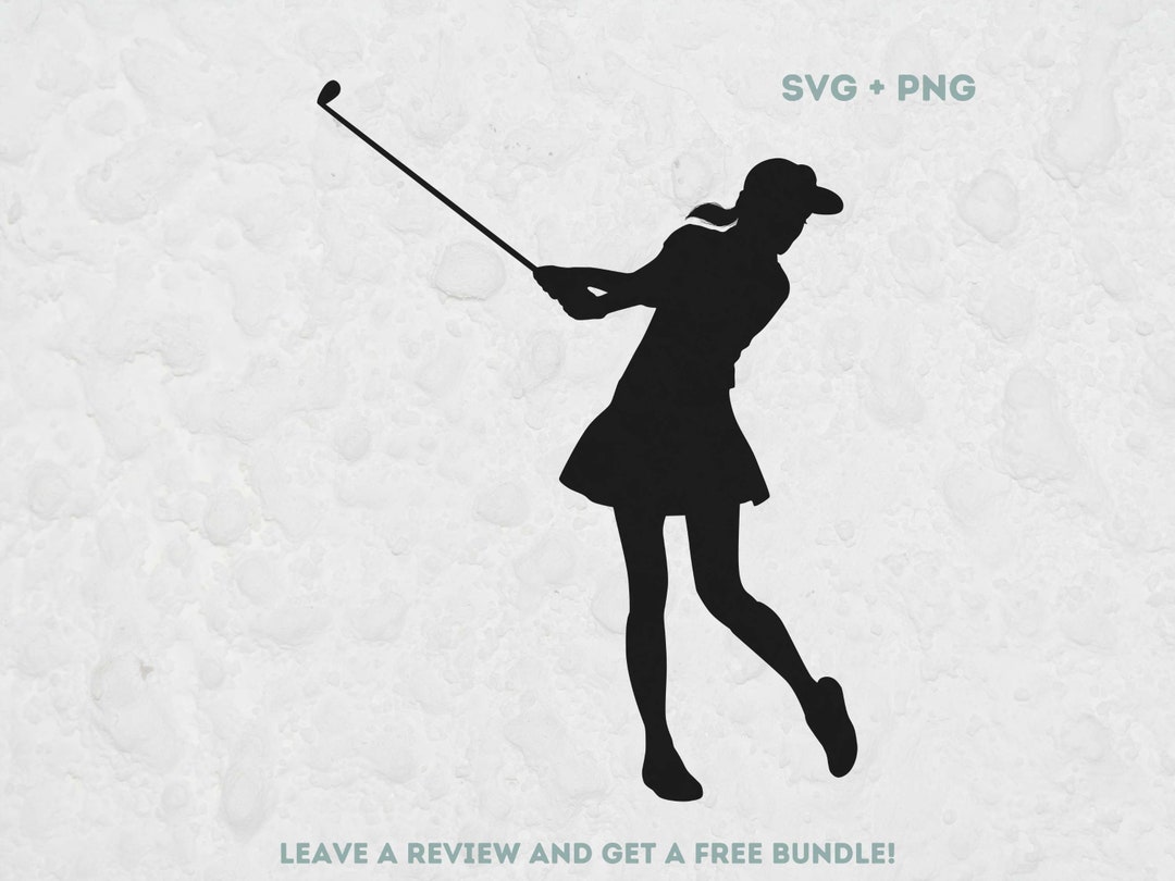 Female Golf Player Silhouette Svg, SVG Files for Cricut, Golf SVG, Golf ...
