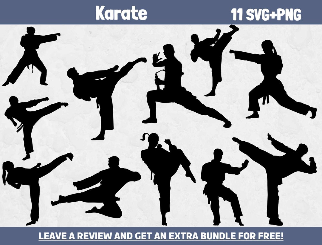 Karate Svg Bundle SVG Files for Cricut Karate Silhouettes - Etsy