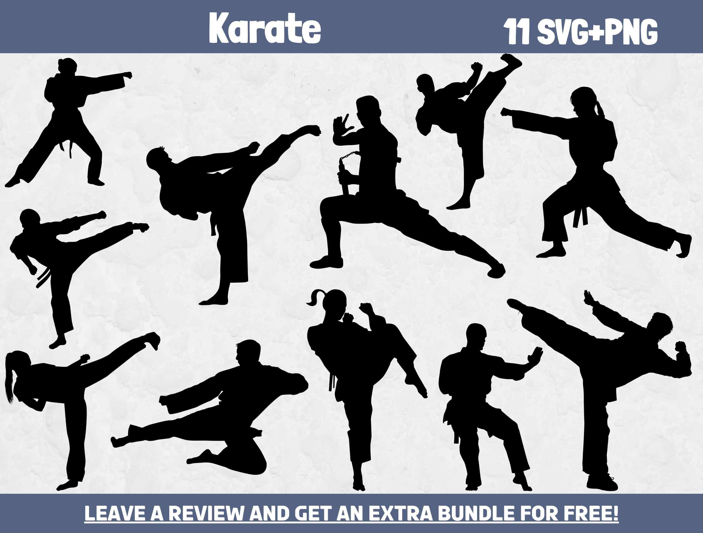 Karate Svg Bundle SVG Files for Cricut Karate Silhouettes - Etsy