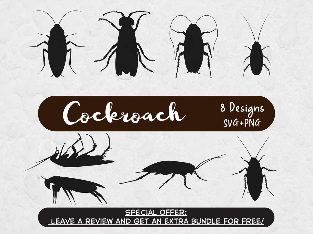 Cockroach Svg, Svg Files for Cricut, Insect Svg, Roach Svg, Silhouette ...
