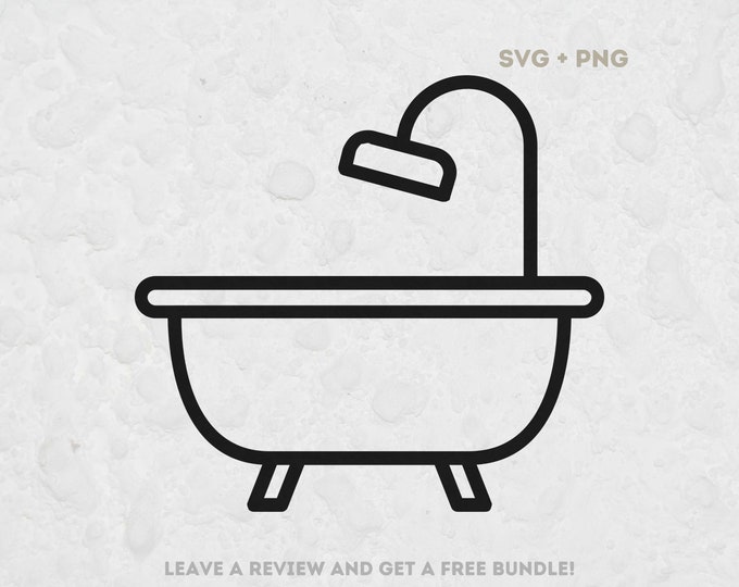 Bathtub Outline Svg Cut File, Svg Files for Cricut, Bath Clipart ...
