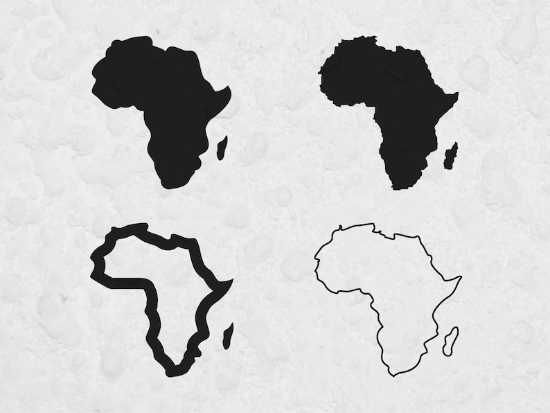 Africa SVG Africa Outline Svg Svg Files for Cricut Map of - Etsy