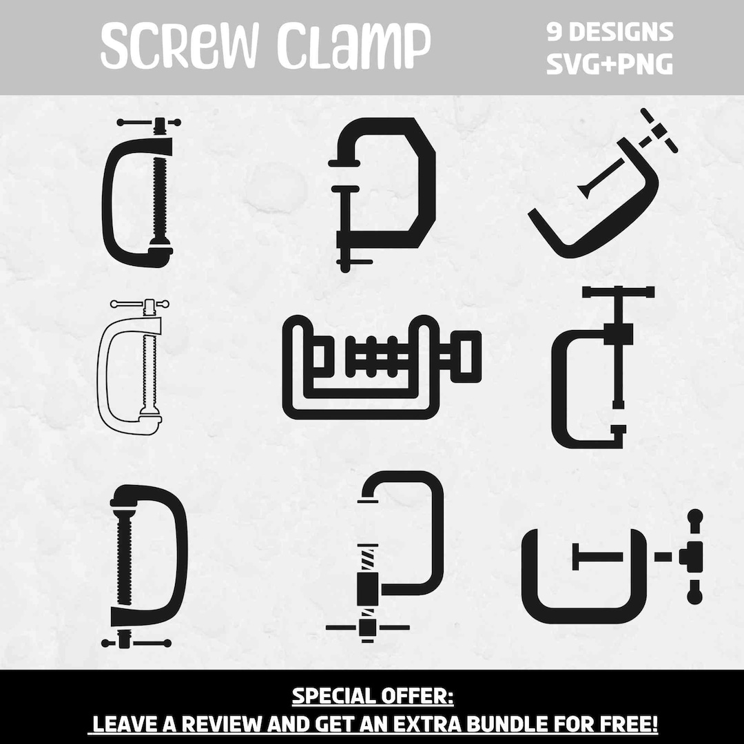 Screw Clamp SVG, Svg Files for Cricut, Screw Clamp Cut File, Work ...