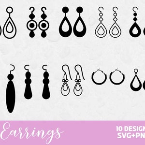 Earrings SVG, Svg Files for Cricut, Earring Cut File, Ear SVG, Fashion ...