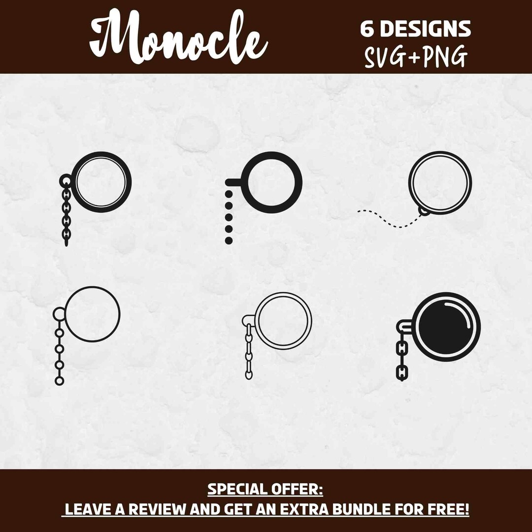Monocle Svg Bundle Glasses Clipart Svg Files for Cricut - Etsy UK